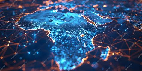 Digital Connectivity Infrastructure In Africa A Map Of Highspeed Data Transfer Concept Digital