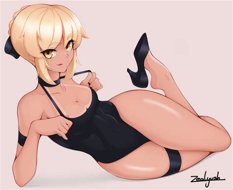 Artoria Pendragon And Saber Alter Fate And 1 More Drawn By Zealyush