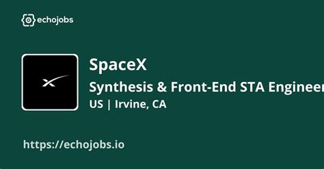 Spacex Is Hiring Synthesis And Front End Sta Engineer Usd 120k 170k