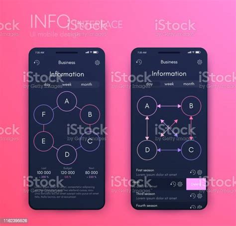 모바일 응용 프로그램 인터페이스 Ui 디자인 스톡 벡터 개념에 대한 스톡 벡터 아트 및 기타 이미지 개념 개체 그룹