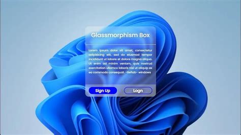 Glass Effect In Html And Css Glassmorphism 🔥
