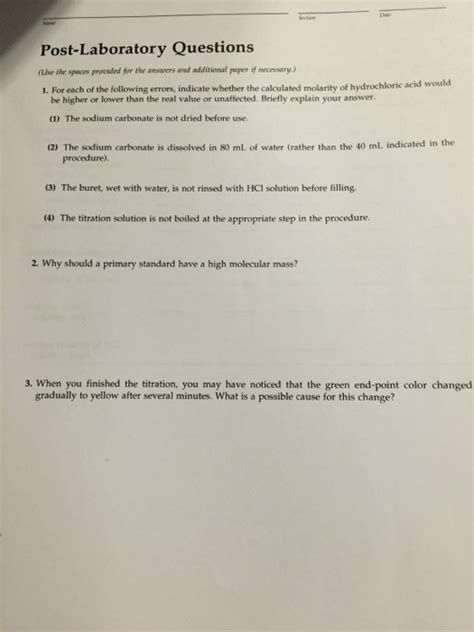 solved for each of the following errors indicate whether