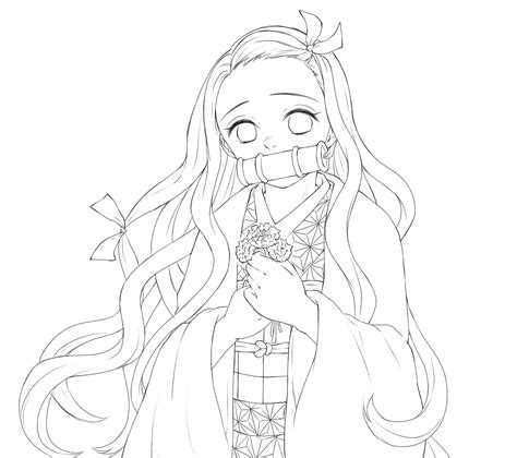 禰豆子ちゃん塗り絵 ibisPaint