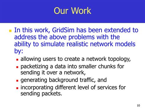 Ppt Constructing A Grid Simulation With Differentiated Network Service Using Gridsim