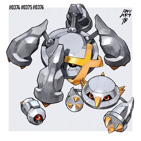 Metagross Beldum And Metang Pokemon Drawn By Af Afloatisland Danbooru