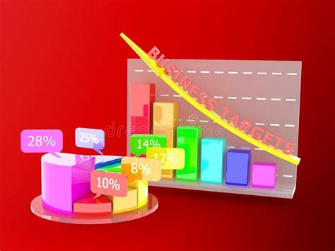 growth graph with pie chart stock illustration illustration of diagram business 42245335