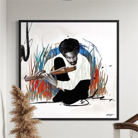 Andre 3000 Abstract Flute Contemporary Wall Art