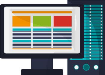 Computer Screen And Cpu Royalty Free Vector Image