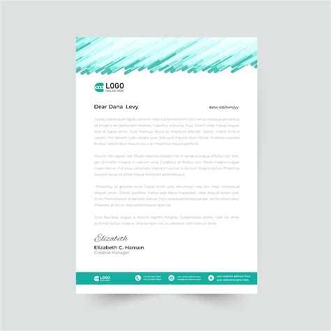 편지지 템플릿 현대 기업 프리미엄 벡터