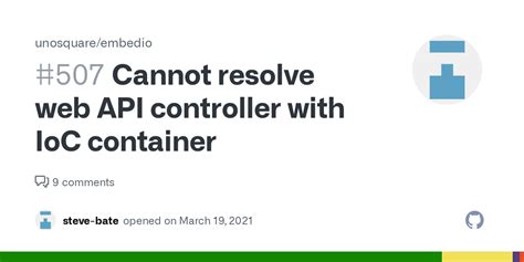 Cannot Resolve Web Api Controller With Ioc Container Issue Unosquare Embedio Github