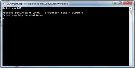 Executing C C Programs With Code Blocks On Windows 7 Xp Vista