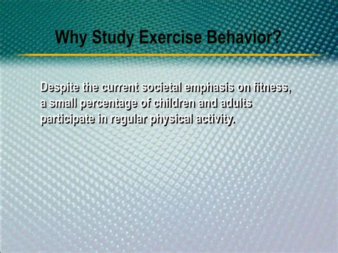 PPT Exercise Behavior And Adherence PowerPoint Presentation Free Download ID 6242285