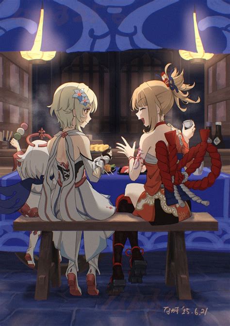 Автор Paimon Genshin Impact Паймон Lumine Genshin Impact