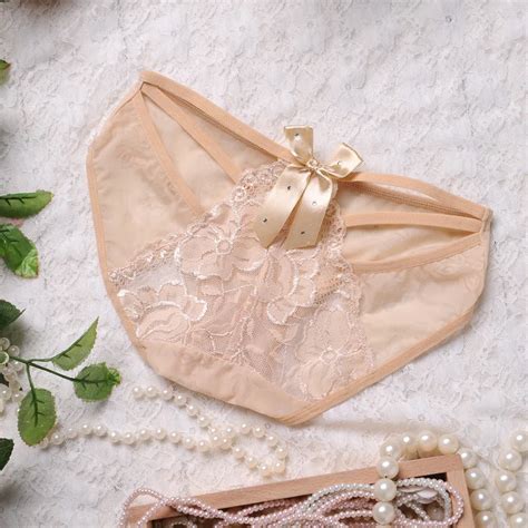 Frauen Sexy Unterwäsche Sheer Lace Briefs Höschen Dünne Aushöhlen
