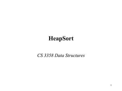 Heap Sort Ppt
