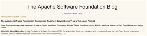 业内首个apache微服务顶级项目 华为开源的servicecomb管理