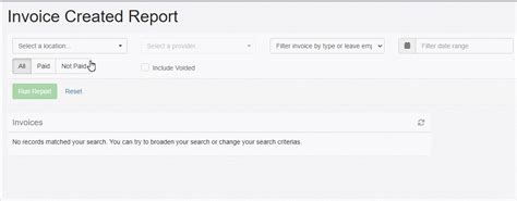 How To Generate Invoice Created Report Core Practice