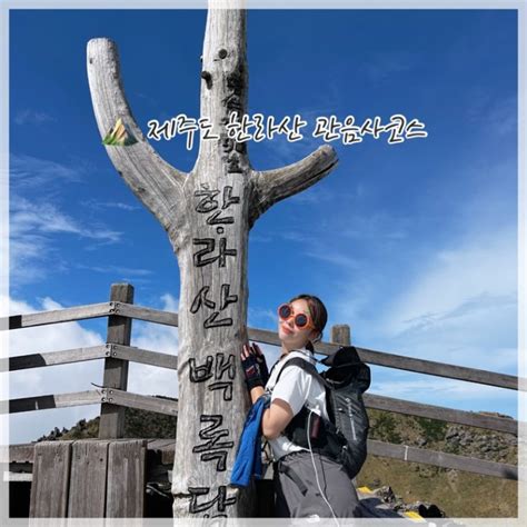 제주도 한라산 등반 관음사 등산코스 백록담 높이시간난이도 네이버 블로그
