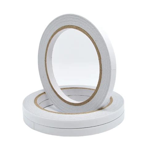 8mm 와이드 18m 긴 흰색 슈퍼 강한 양면 접착 테이프 용지 강력한 울트라 얇은 높은 접착 면화 유성 접착 테이프diy 크래프트 용품 Aliexpress