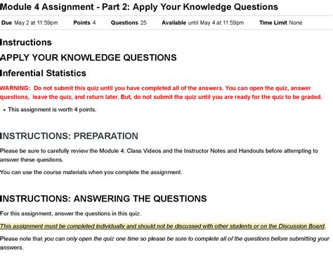Math 110 Module 4 Assignment Part 2 Apply Your Knowledge Questions