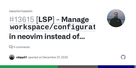 Lsp Manage `workspaceconfiguration` In Neovim Instead Of Nvim