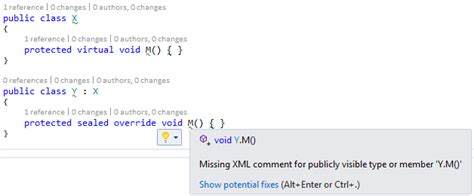 Cs1591 False Positives On Overridden Protected Methods Inside Sealed