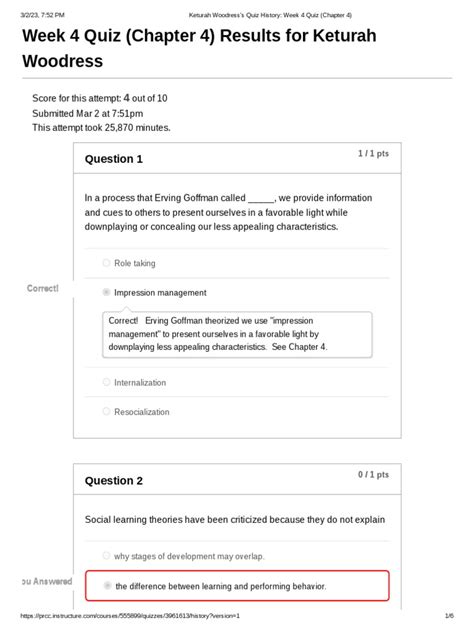 Keturah Woodresss Quiz History Week 4 Quiz Chapter 4 Pdf