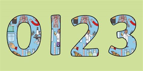 Science Themed Display Numbers Teacher Made