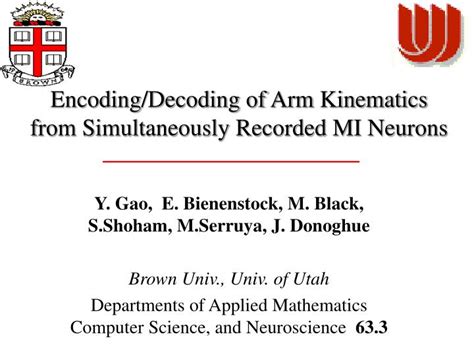 Ppt Encodingdecoding Of Arm Kinematics From Simultaneously Recorded Mi Neurons Powerpoint