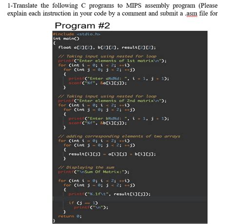 Solved 1 Translate The Following C Programs To Mips Assembly