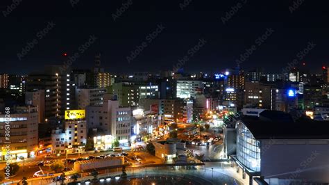 夜の高松駅前風景2 스톡 사진 Adobe Stock