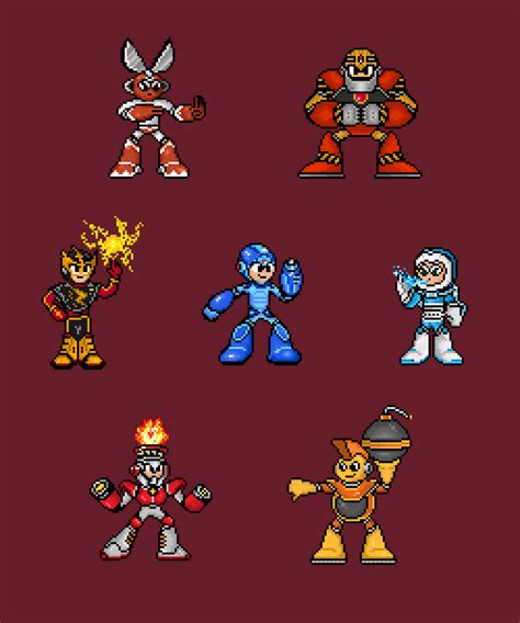 Mega Man 1 Robot Masters Redesign By Jaytamkay On Deviantart