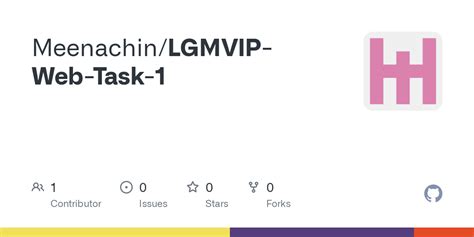 GitHub Meenachin LGMVIP Web Task