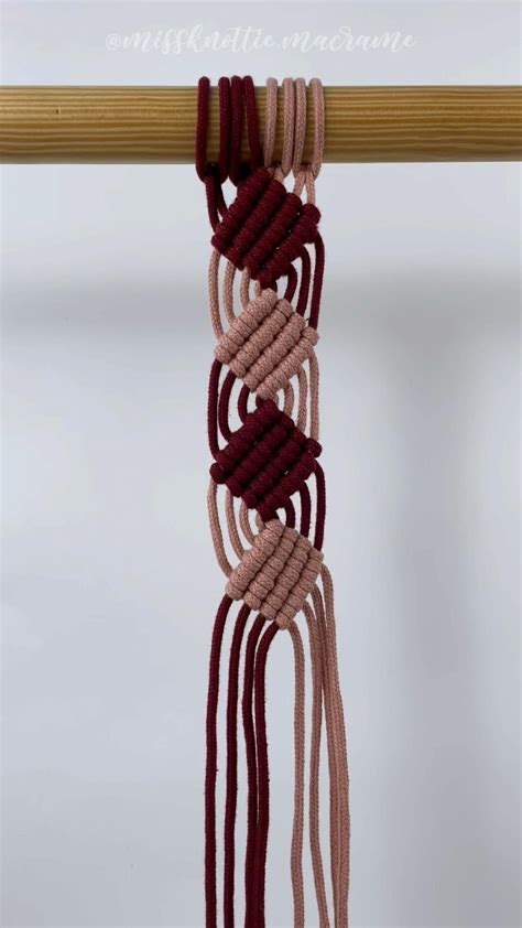 Mixed Color Square Chain Macrame Pattern For Beginners Artofit