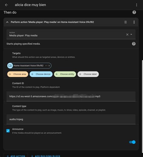 Home Assistant Voice Requires Announcement To Play Audio Voice Assistant Home Assistant