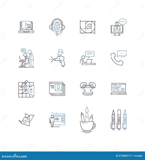Task Sequence Line Icons Collection Automation Deployment