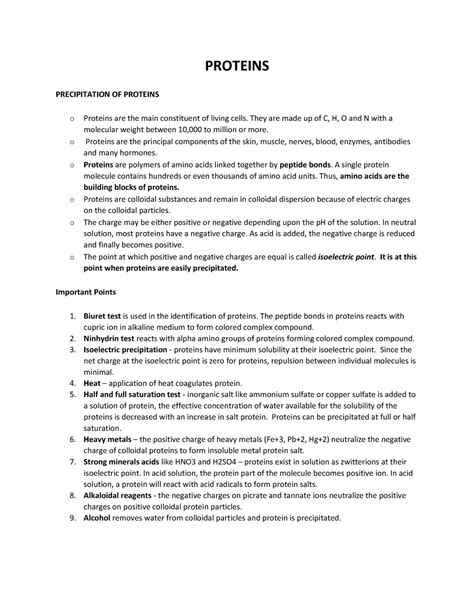 Proteins Lecture Notes 1 Warning Tt Undefined Function 32