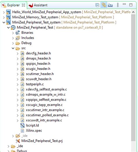 minized board peripheral configuration and creating a boot image