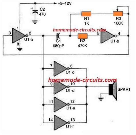 Ultrasonic Generator Circuit Schematic
