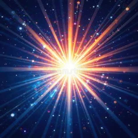 Radiant Blue Energy Burst Dynamic Light Rays Digital Plasma Vibrant Stock Illustration