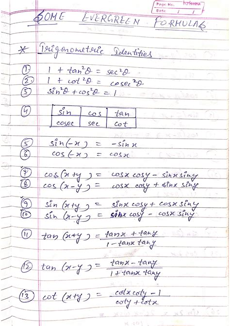 Solution Trigonometry Differentiation And Integration Formulas