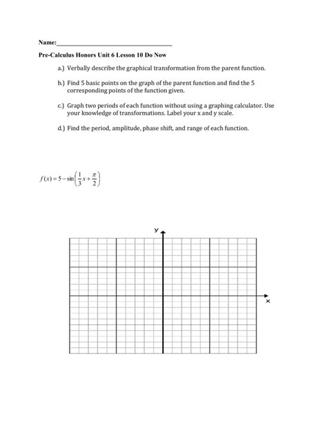 Lesson 10 Graphical Transformations Of Sec And Csc