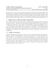 CMU Single Source Shortest Path Algorithms Pdf 15 850 Advanced