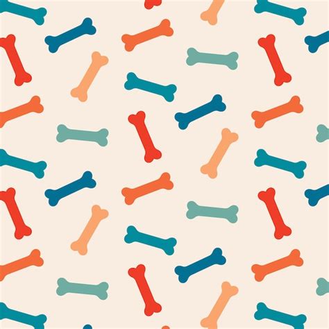 Bones Seamless Pattern Silhouette Vector Illustration Premium Vector