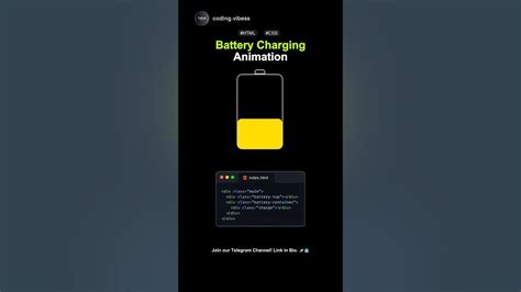 Battery Charging Animation 🚀🤯 Shorts Csstricks Animation Youtube