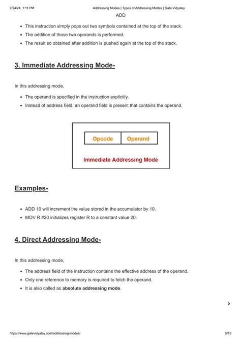 Addressing Modes Types Of Addressing Modes Gate Vidyalaypdf