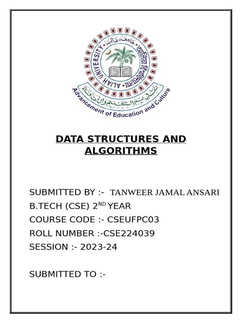 Data Structures And Algorithms Pdf