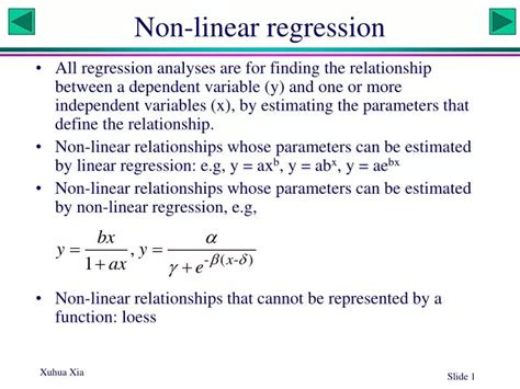 ppt non linear regression powerpoint presentation free download id