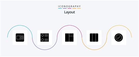 Layout Glyph 5 Icon Pack Including Grid Wireframe Ui 19205944