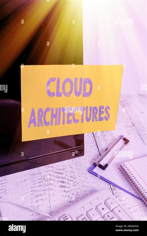 Handwriting Text Writing Cloud Architectures Conceptual Photo Various Engineered Databases